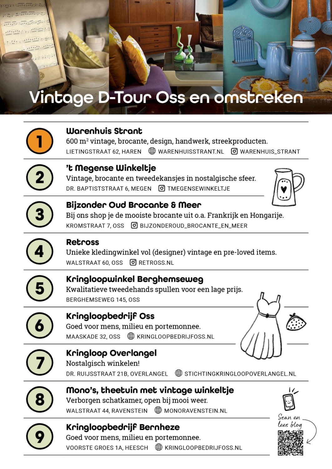 Vintage, brocante en kringloop route in Oss - Warenhuis Strant